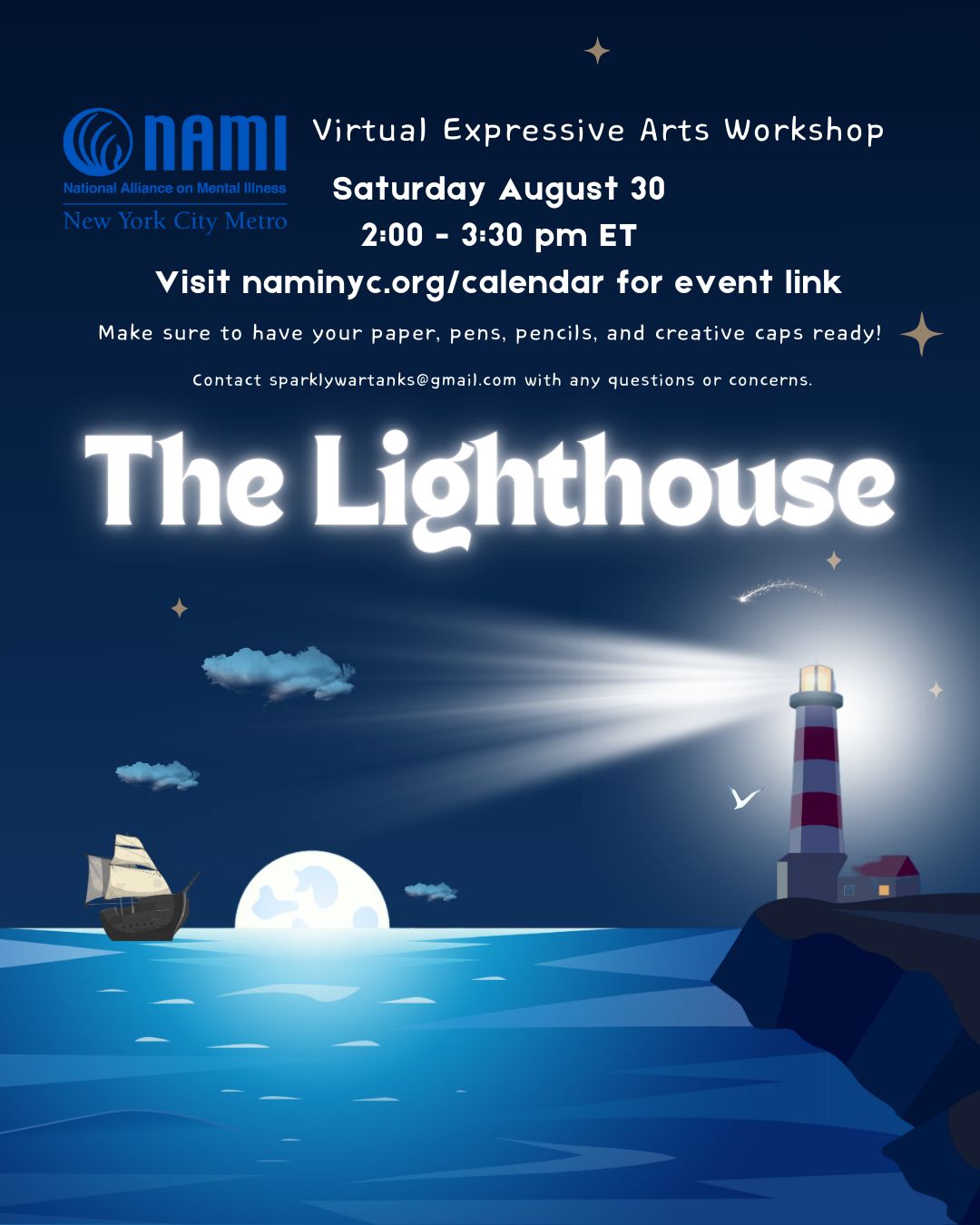 NAMI-NYC Virtual Expressive Arts Workshop Event: The Lighthouse ...